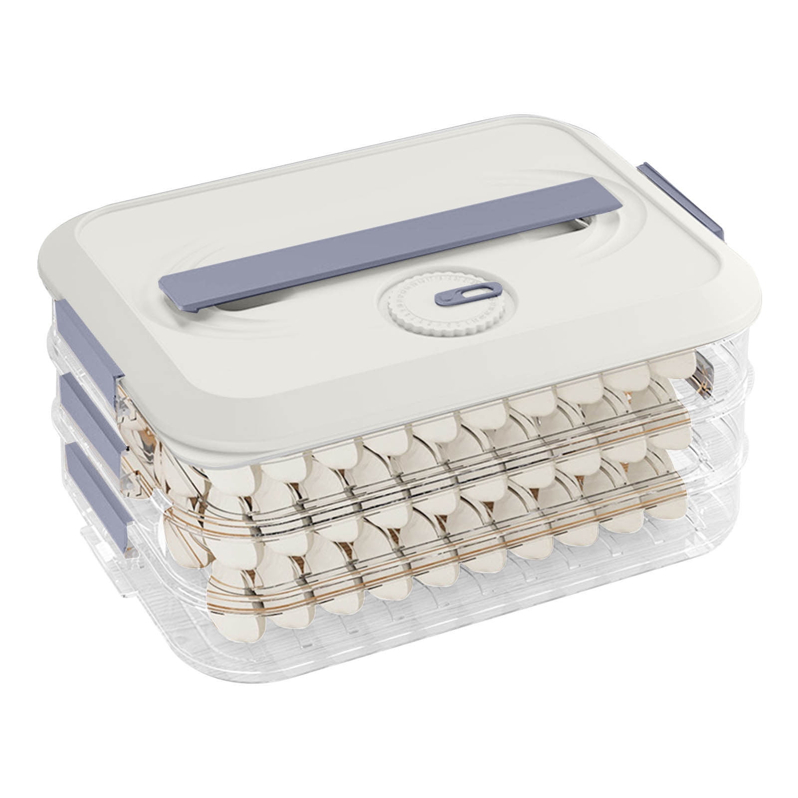 Stackable Dumpling Storage Container with Airtight Lid - Multi-Layer ...