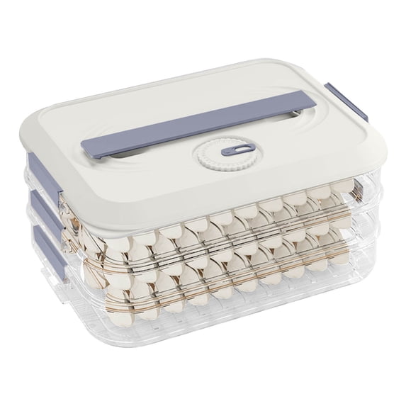 Stackable Dumpling Storage Container with Airtight Lid - Multi-Layer ...