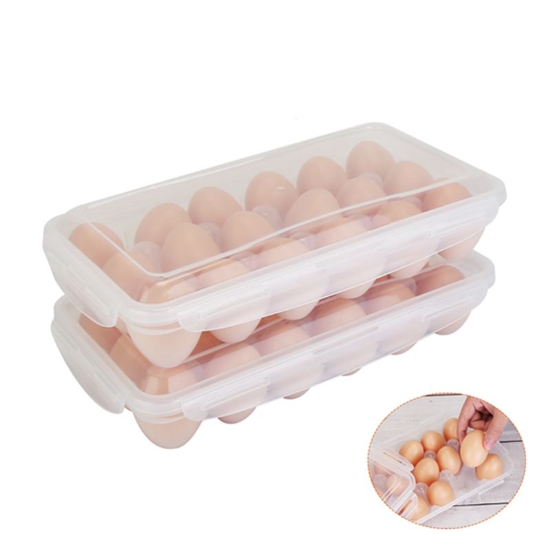 Stackable Egg Storage Box Egg Rack for Fridge - Walmart.com