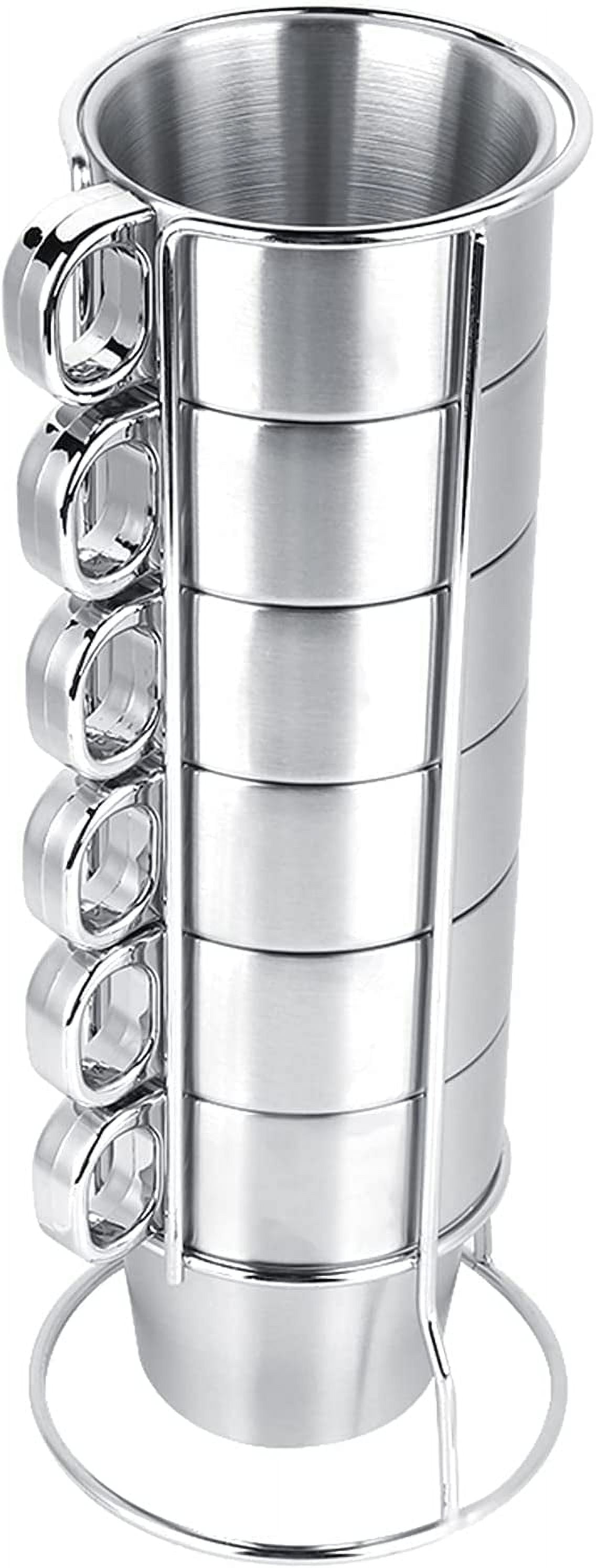 Stackable Espresso Cups, Stainless Steel Coffee Cups Insulated Coffee ...