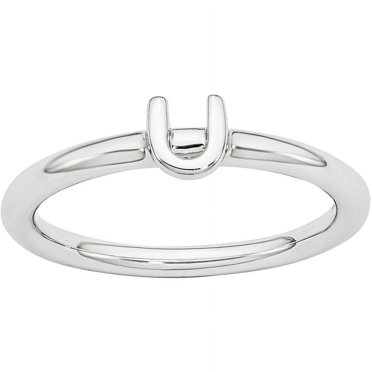Sterling Silver Stackable Expressions Created Emerald Ring - Walmart.com