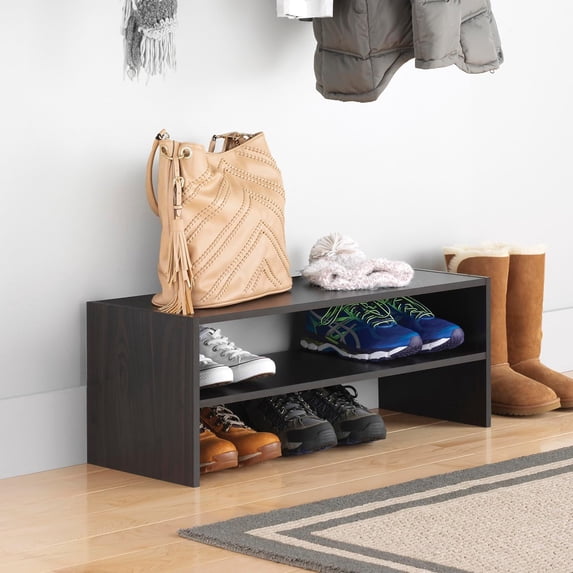 Stackable Extra Wide 2-Shelf Storage Organizer, Stackable Wood ...