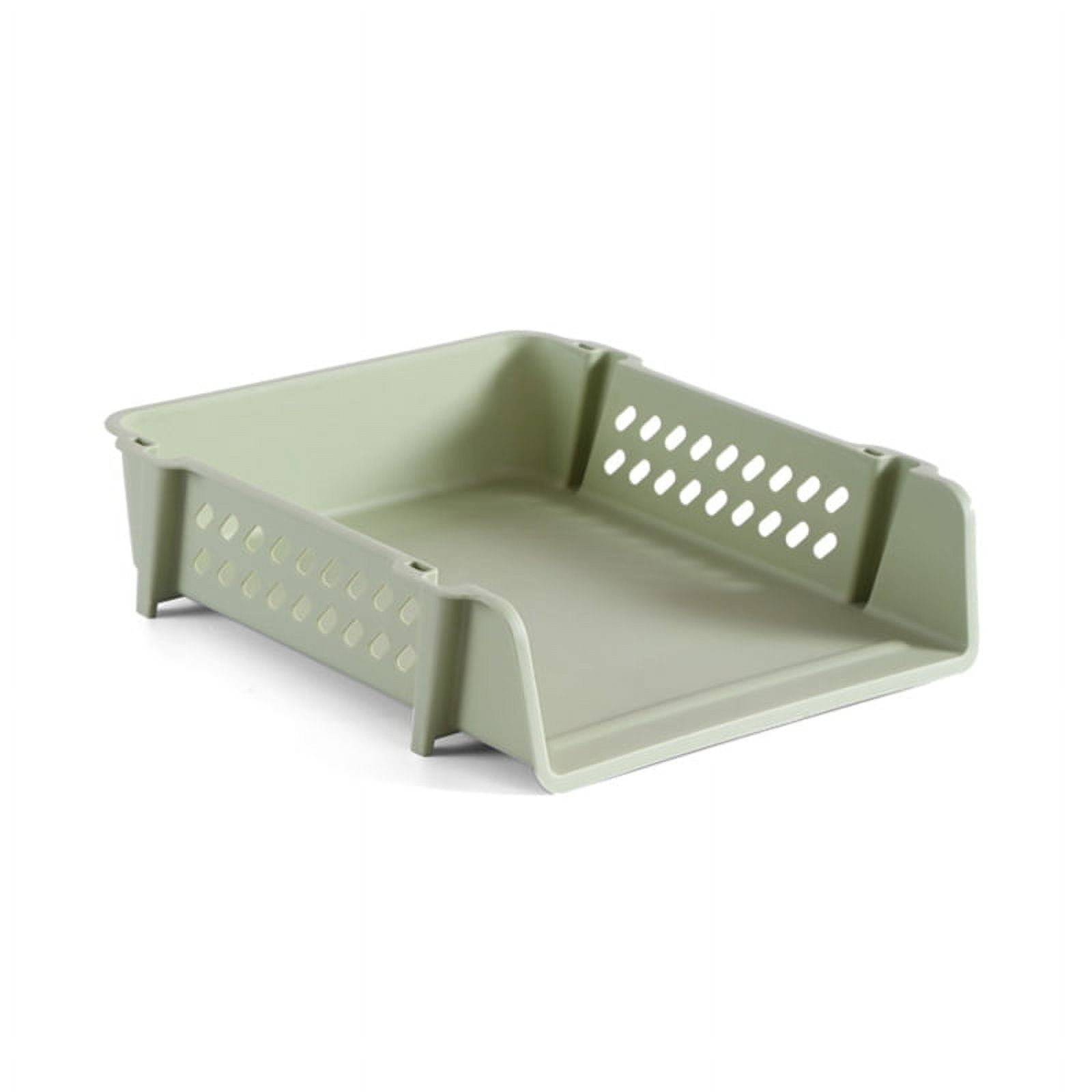 Stackable File Holder Tray Skincare Storage Container Office Desk ...