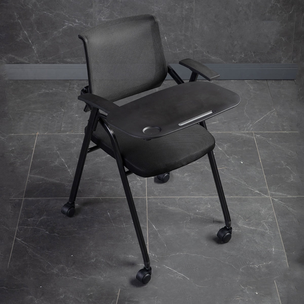 Stackable & Foldable Chair Tablet Arm Chair with Writing Board and ...