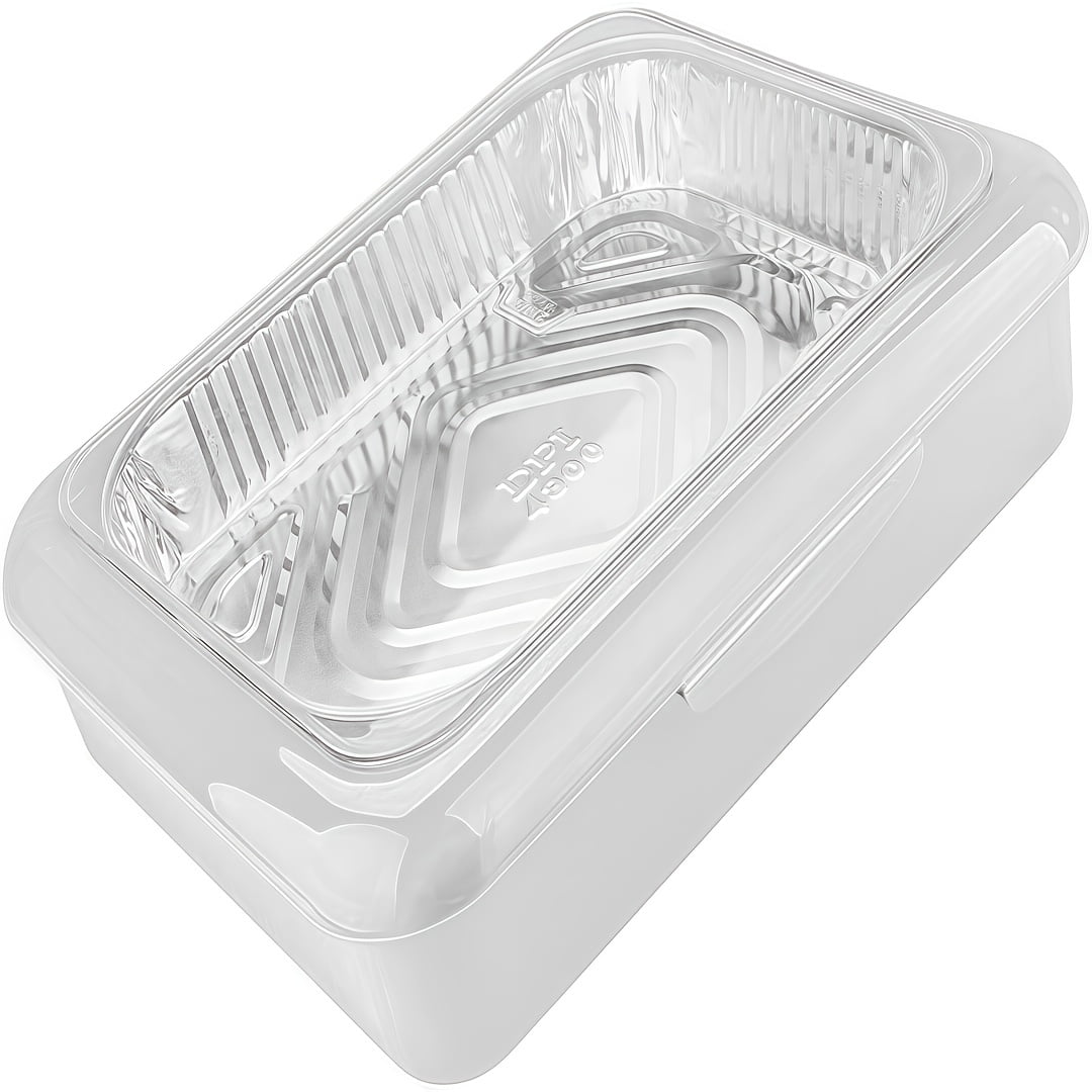 Stackable Food Storage & Foil Pan Carrier Set - 2-in-1 BPA-Free ...