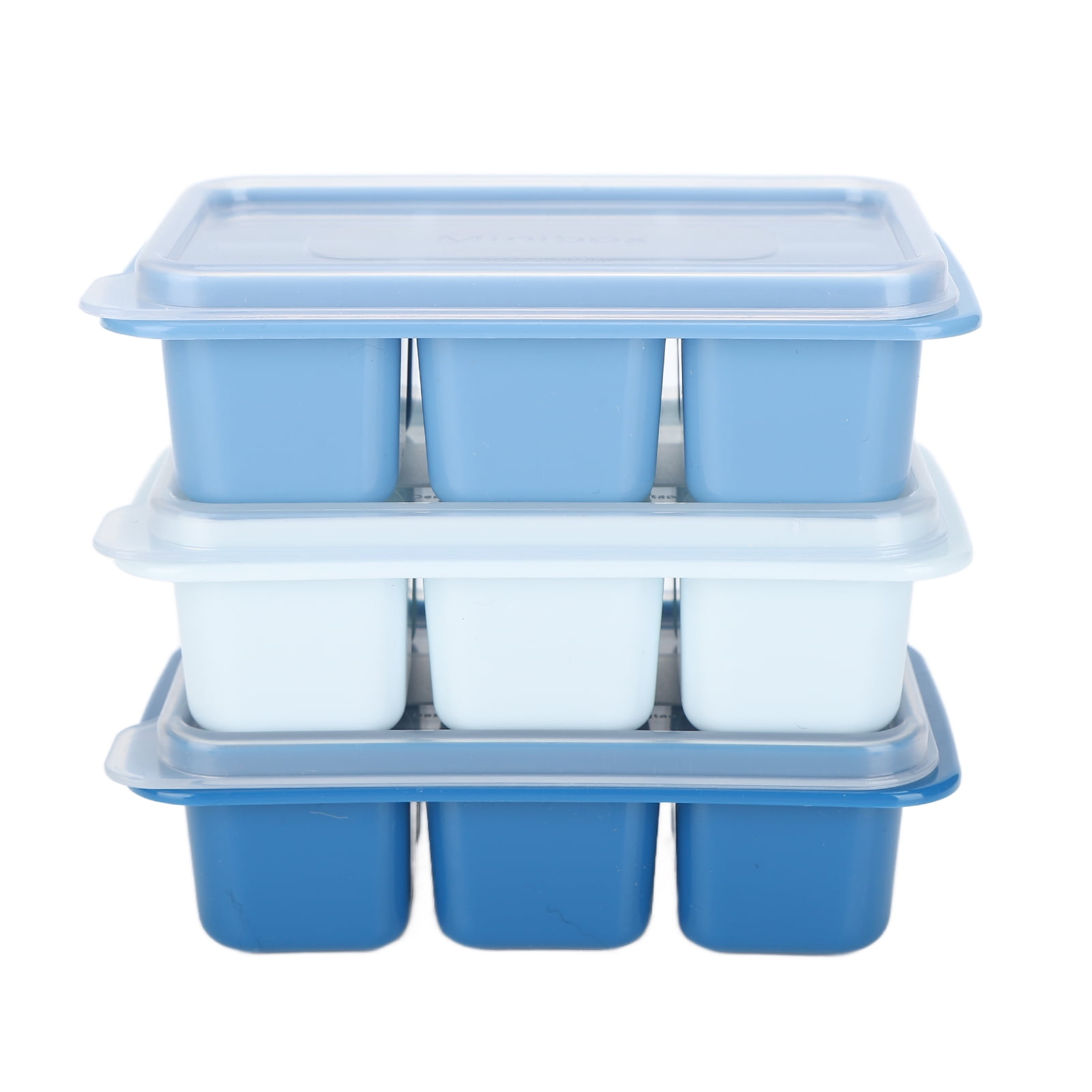 Stackable Freezer Trays with Removable Lids, Silicone Base for Easy Ice ...