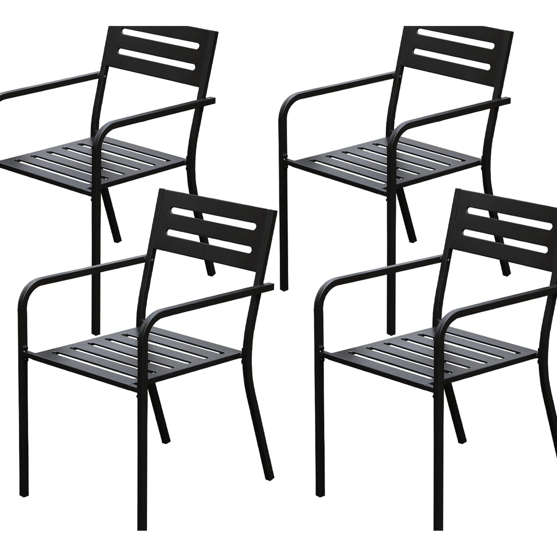Stackable Garden Chairs Set / Patio Furniture for Relaxing / Quick ...