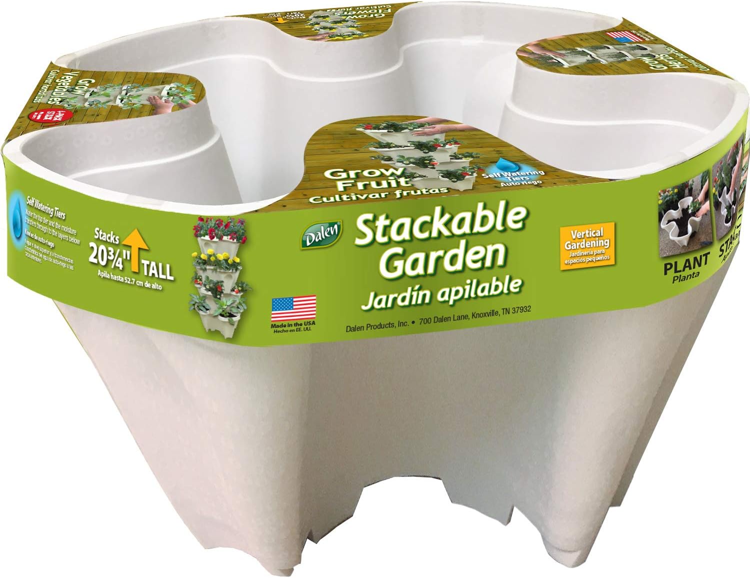 Stackable Garden Planter, 4 Pack Stone - Walmart.com