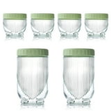 Stackable Glass Storage Jars For Pantry With Secure Seal – Clear Glass ...