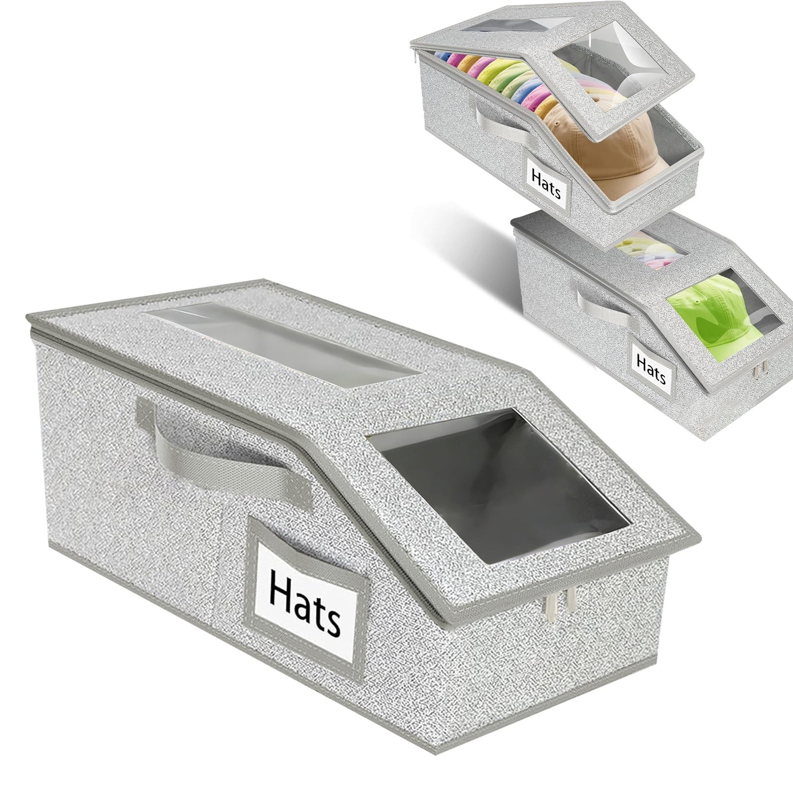 Stackable Hat Storage for Baseball Caps Hat Storage Boxes for Closet ...