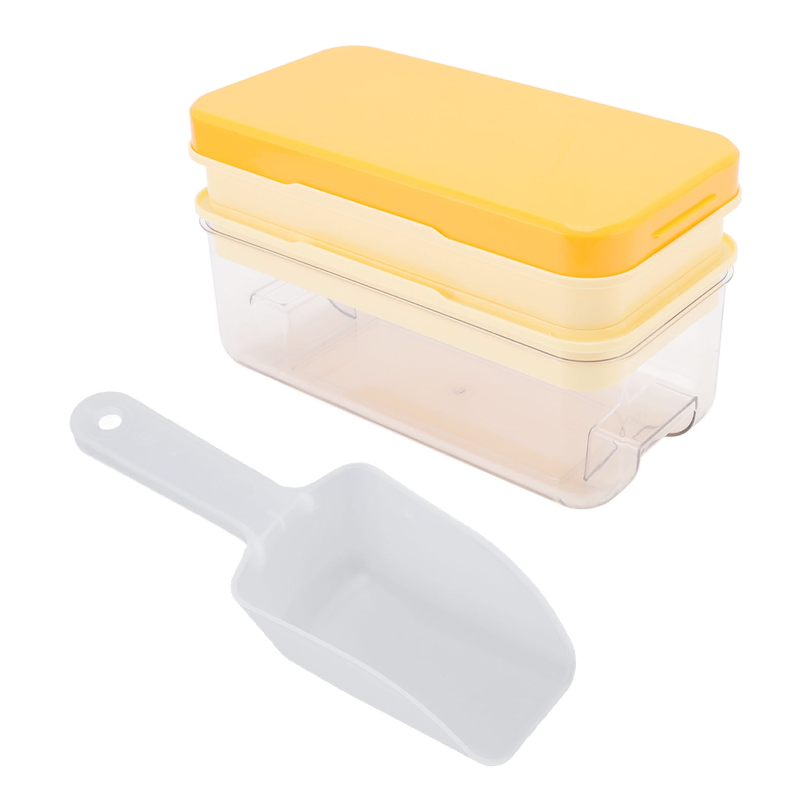 Stackable Ice Cube Maker, 2 Trays, Lid Scoop, Food Safe Silicone, 64 ...