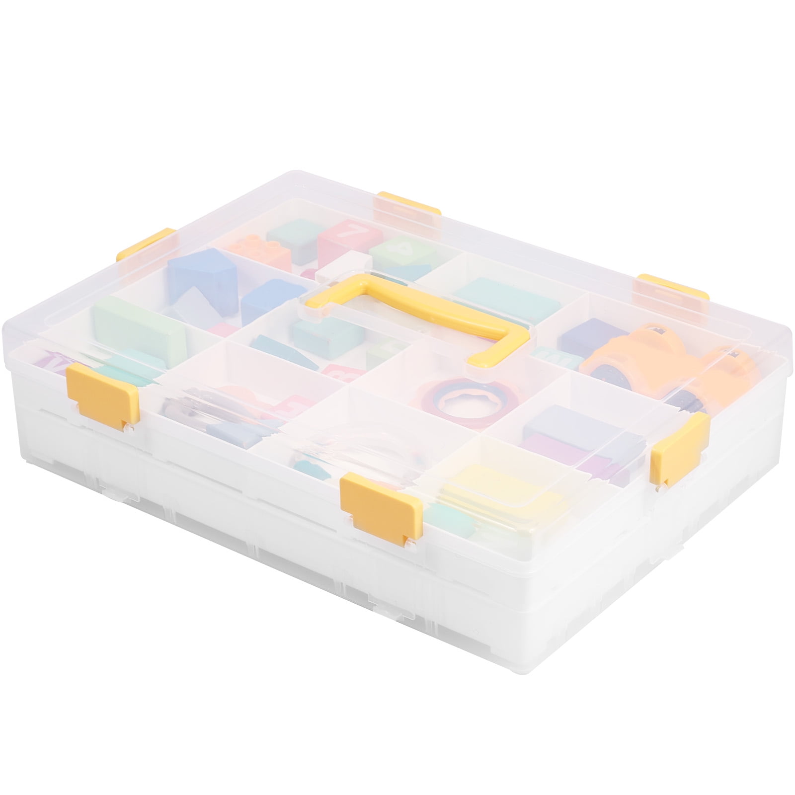 Stackable Kid Building Block Storage Box with Removable Compartments ...