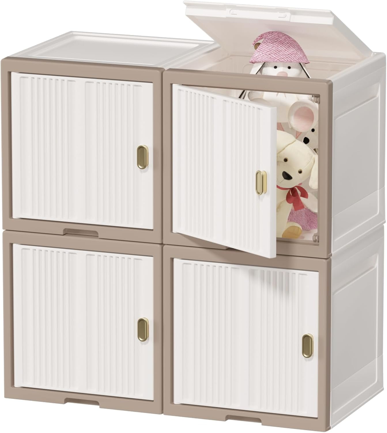 Stackable Large Toy Box Chest, Collapsible Sturdy Baby Storage ...