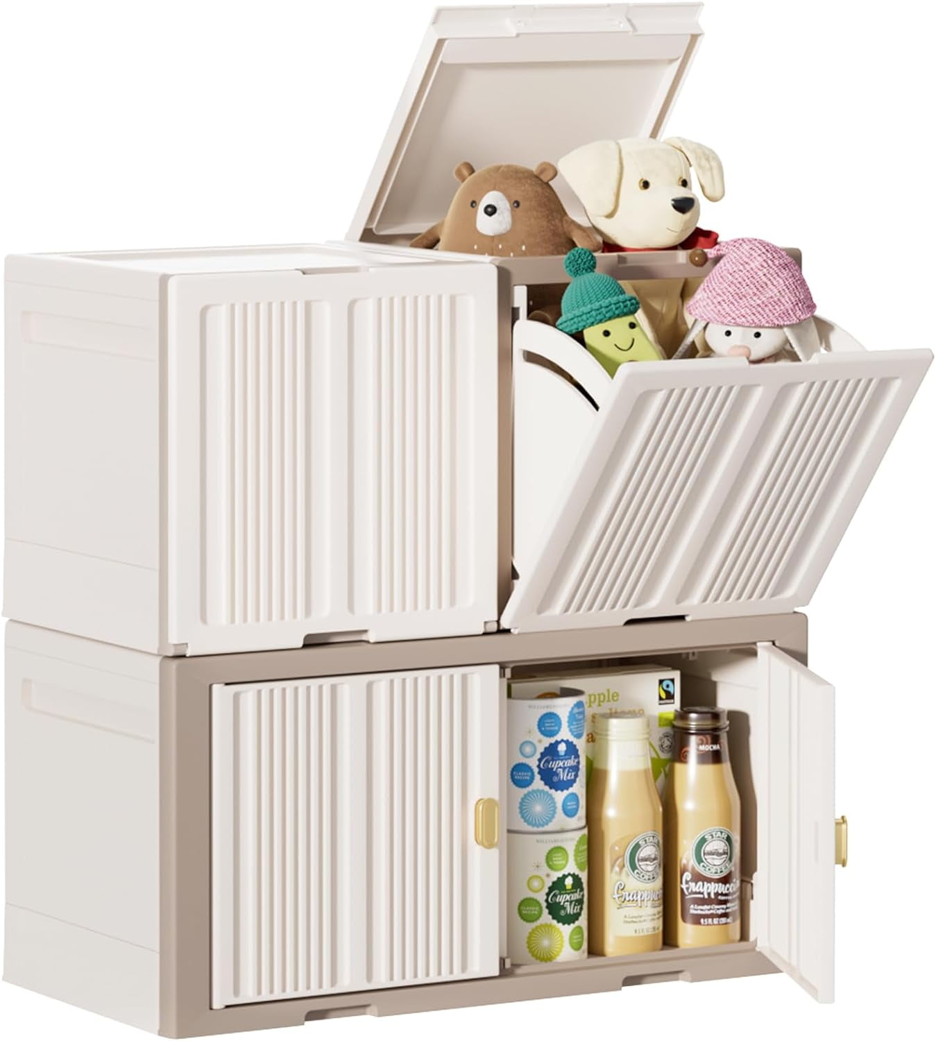 Stackable Storage Bins with Lids, 134QT Plastic Storage Containers with ...