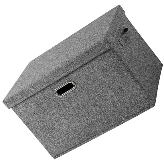 Stackable Laundry Basket Cotton and Linen Storage Box with Lid ...