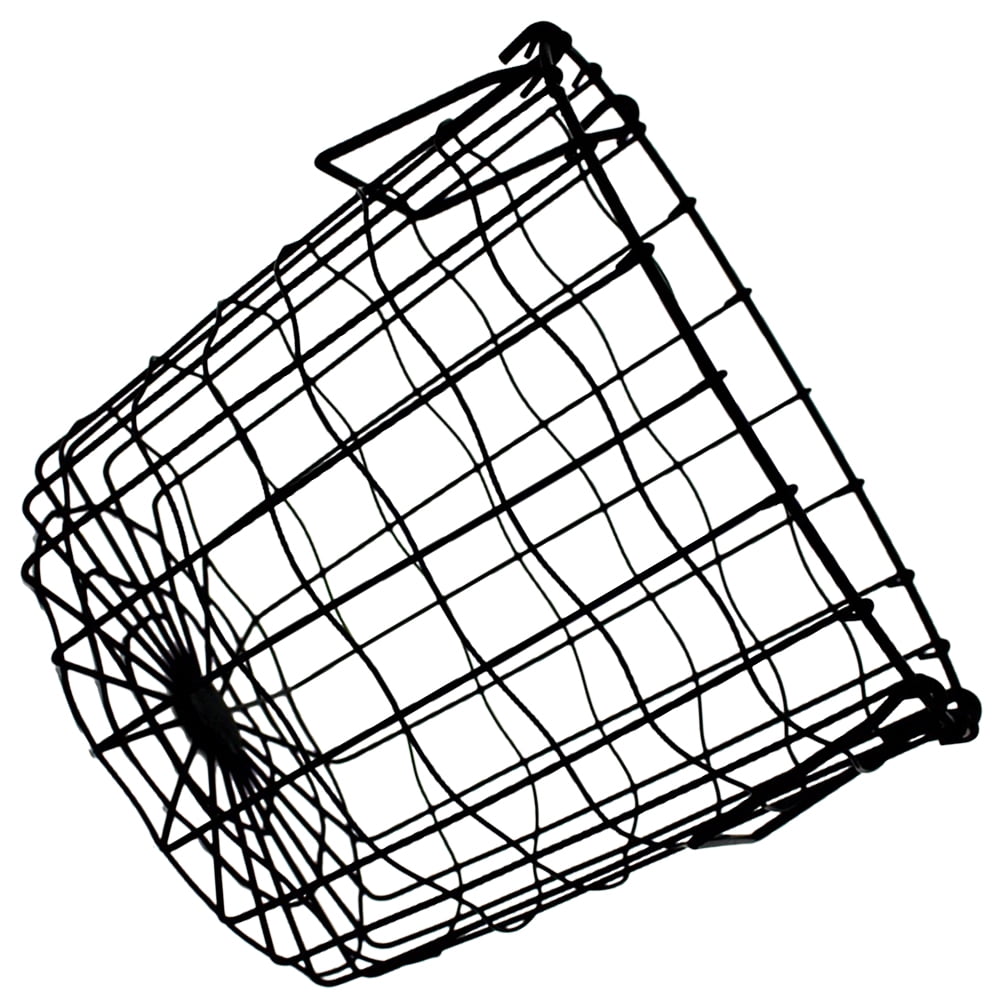HOMEMAXS Black Iron Small Wire Basket for Storaging with Two Handles ...