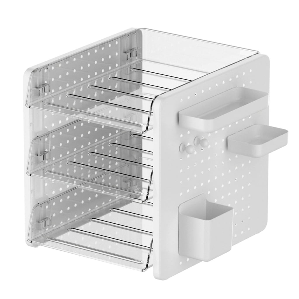 Stackable Letter Tray With Pen Cup and Pegboard Document File Tray ...