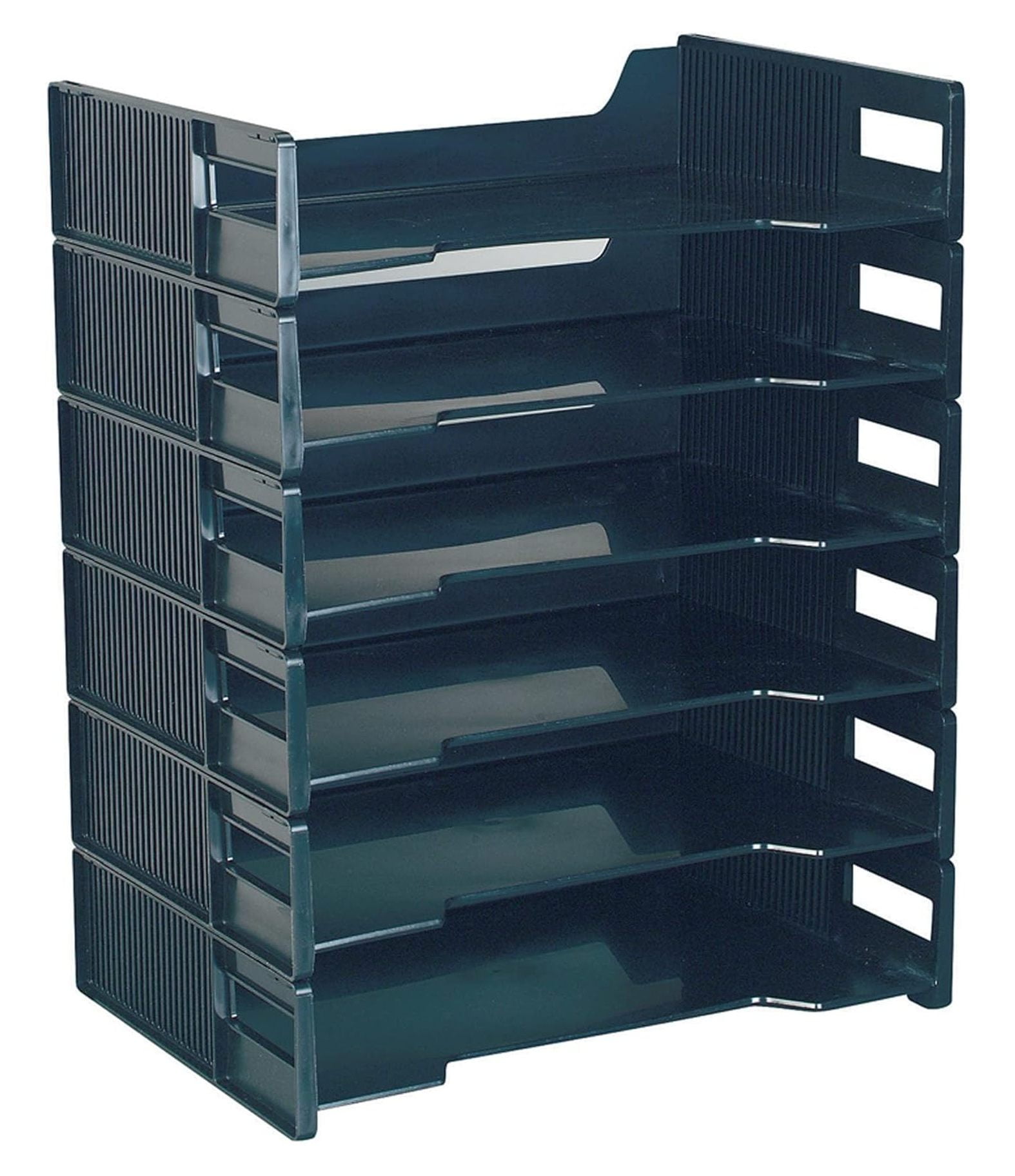Stackable Letter Trays, Black, Pack Of 6 - Walmart.com