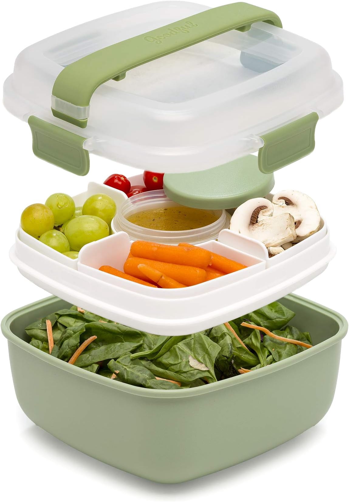 Stackable Lunch Box Container, Bento Style Storage with Removeable ...