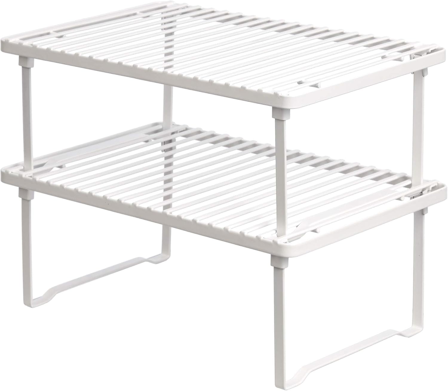 Stackable Metal Kitchen Storage Shelves for Dishes, 12.5" L x 8" D x 4. ...