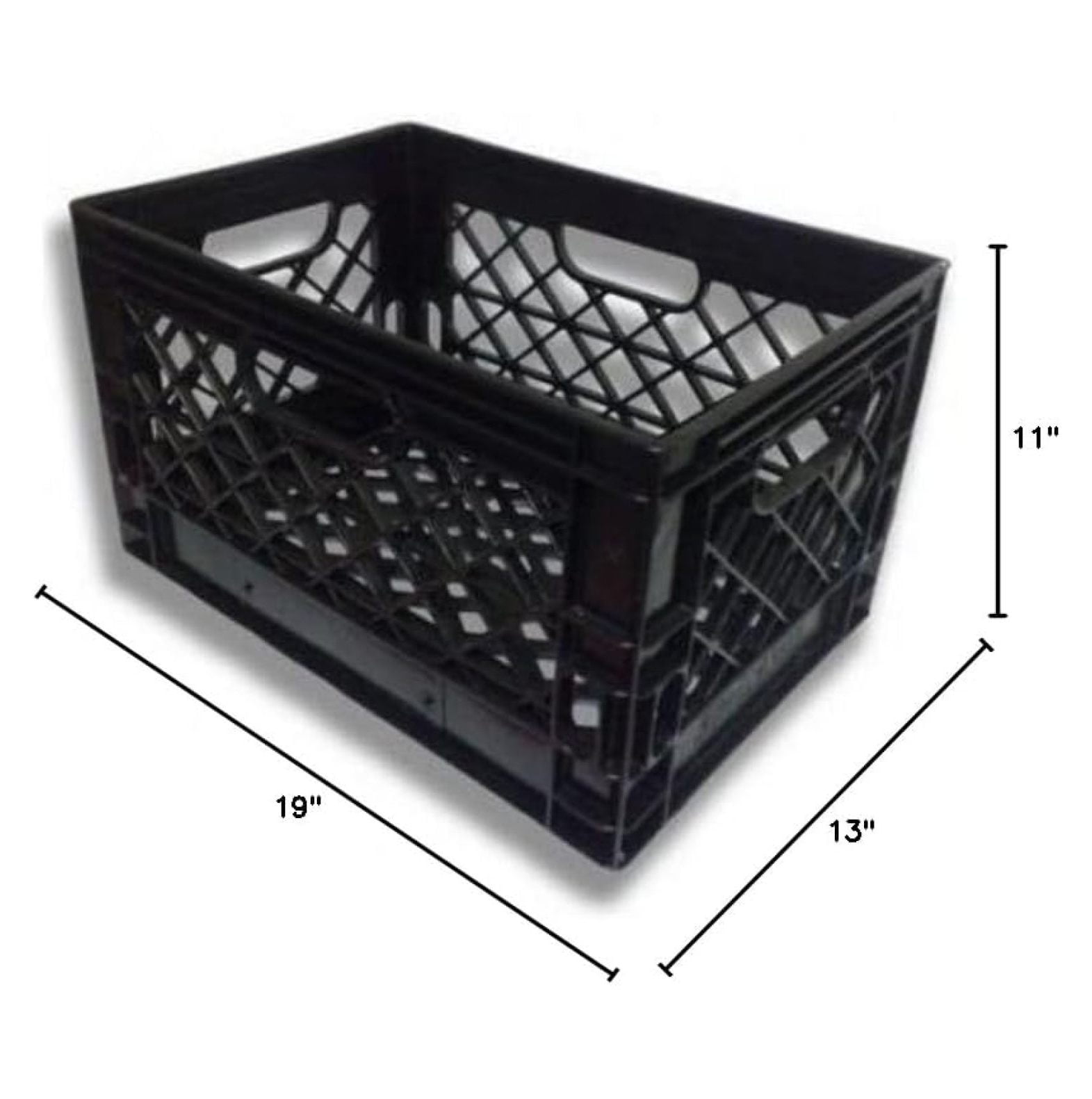 Stackable Milk Crates (3 Pack) - Heavy Duty Plastic Dairy Crates ...
