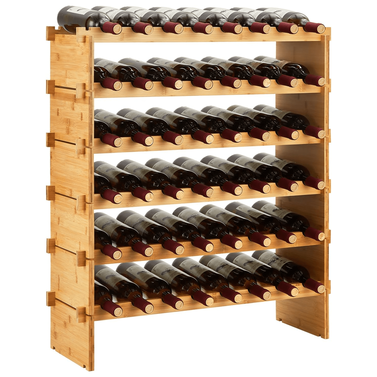 Stackable Modualr Wine Racks,Bamboo Liquor Display Shelves,Farmhouse ...