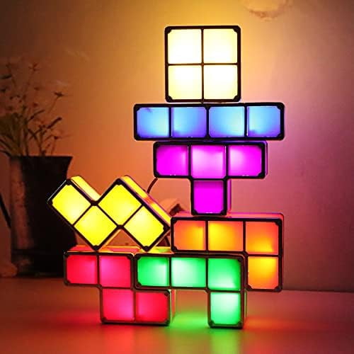 Stackable Night Light, Stackable LED 7 Colors 3D Puzzles Night Lights ...