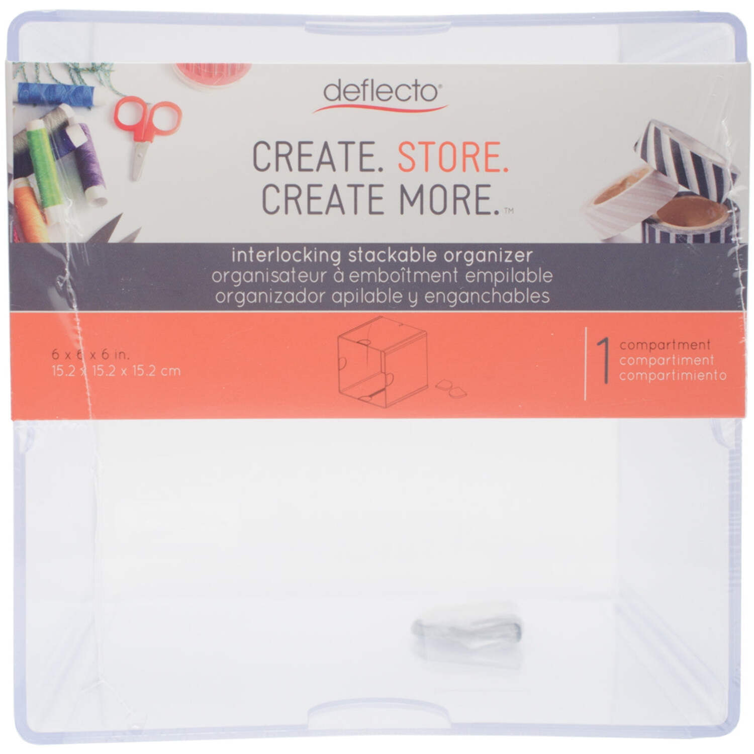 Stackable Open Cube Storage Organizer, 6" x 6" x 6", Clear - Walmart.com