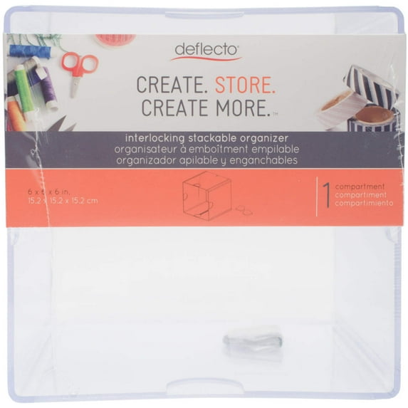 Stackable Open Cube Storage Organizer, 6" x 6" x 6", Clear - Walmart.com