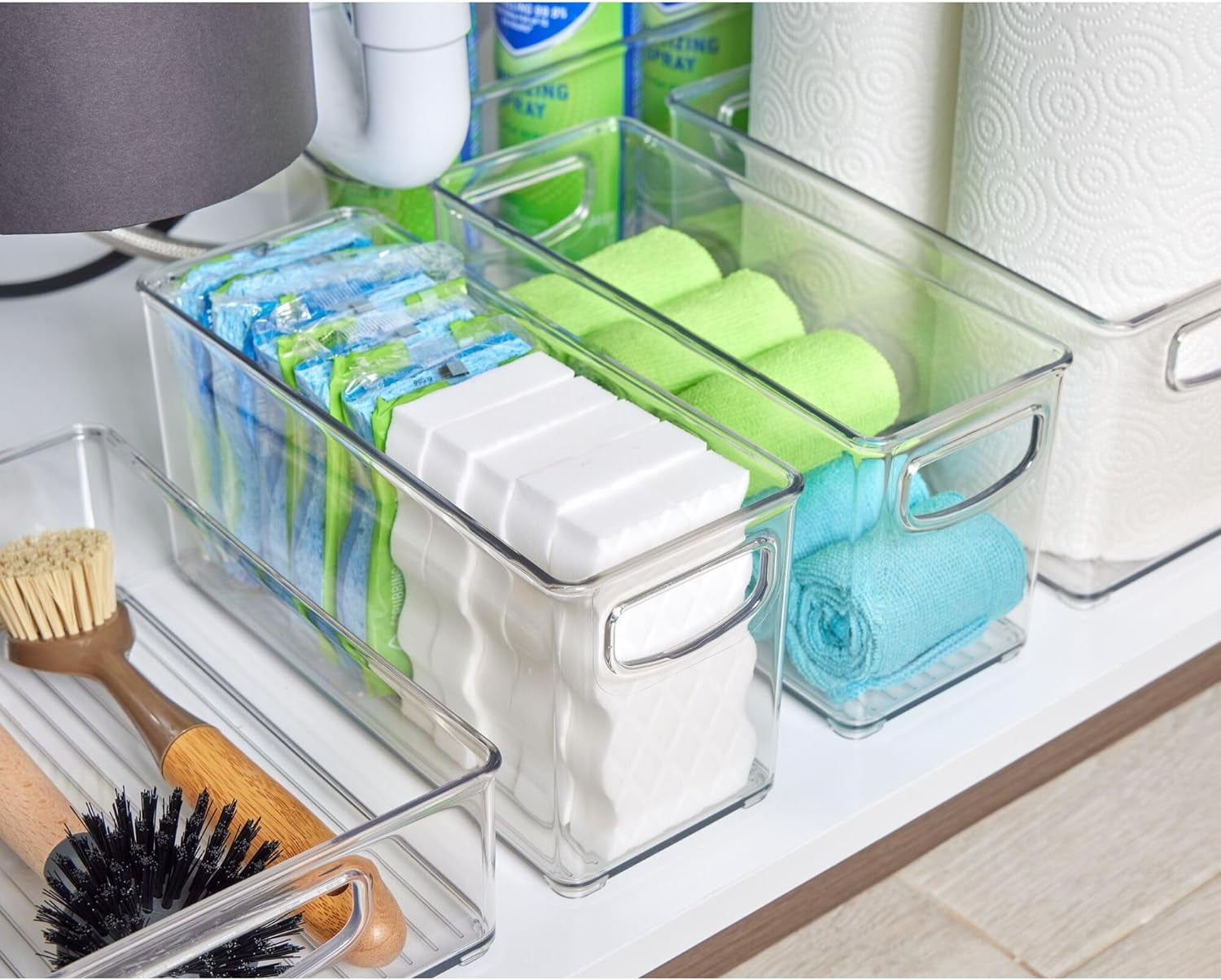 Stackable Pantry Bins with Handles, Kitchen Storage Set of 4, , USA ...