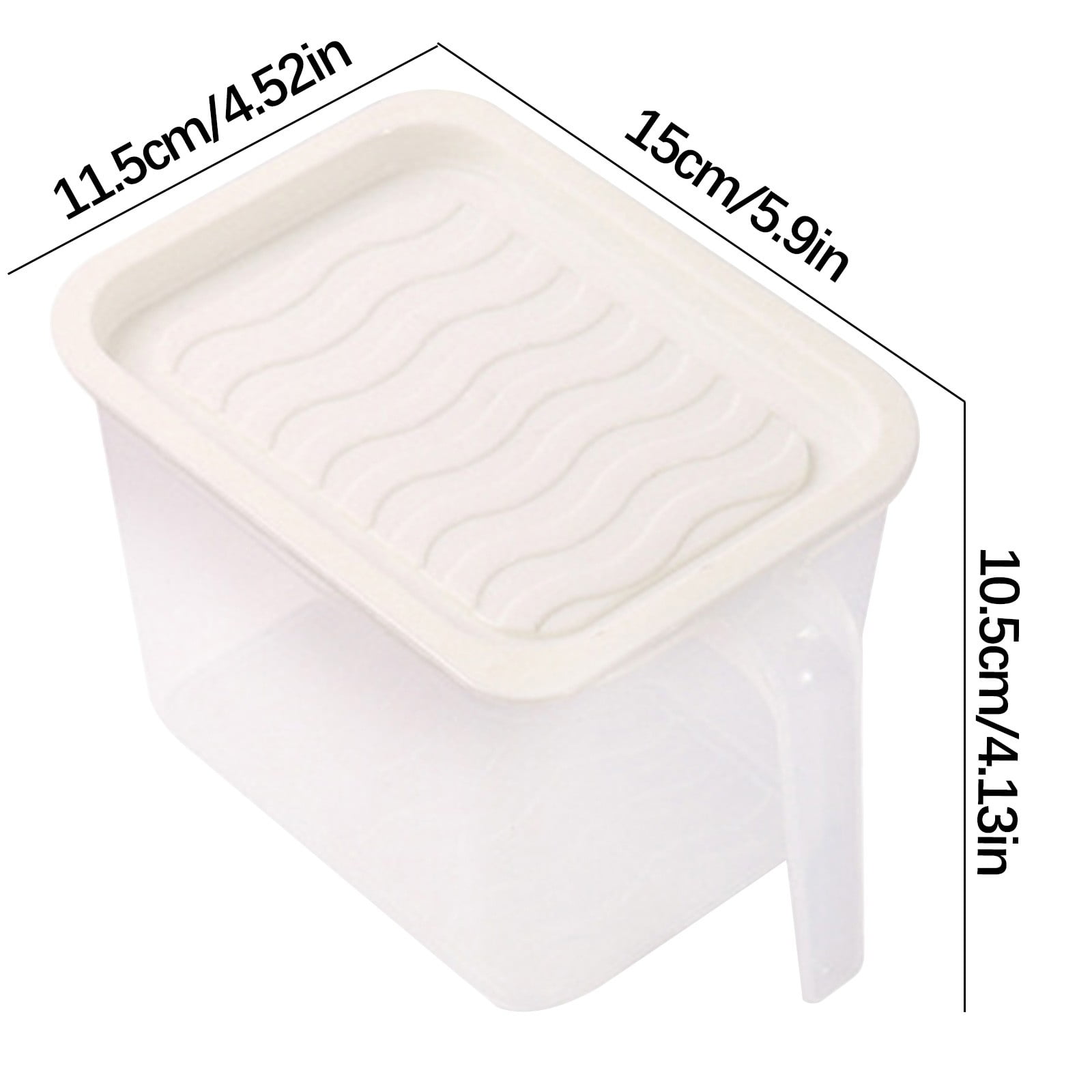 Stackable Pantry Storage Container - 4-Sided Locking Lid Clear Food ...