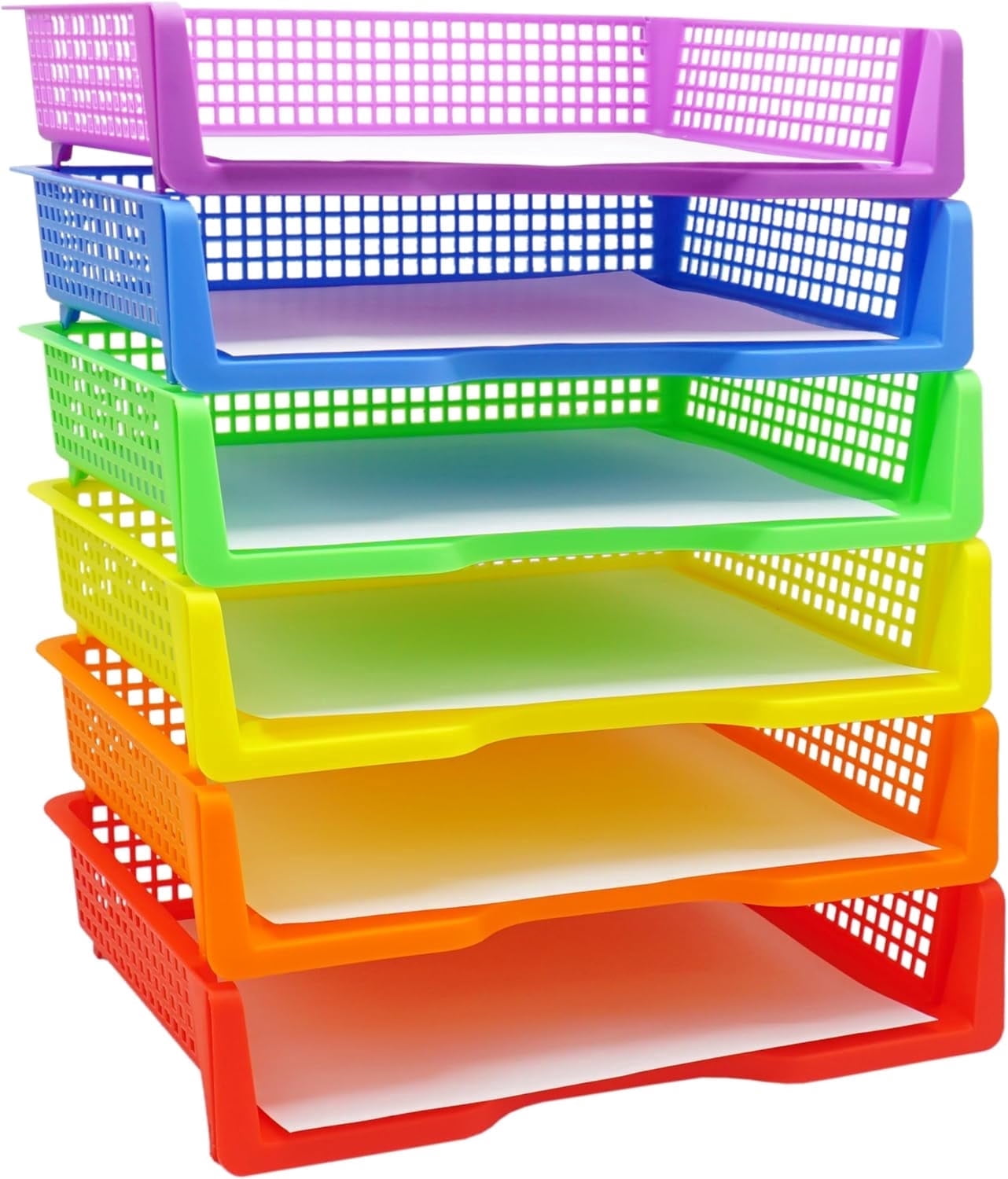4E's Novelty Stackable Paper Trays 6 Pcs Per Pack, Classroom Organizer ...