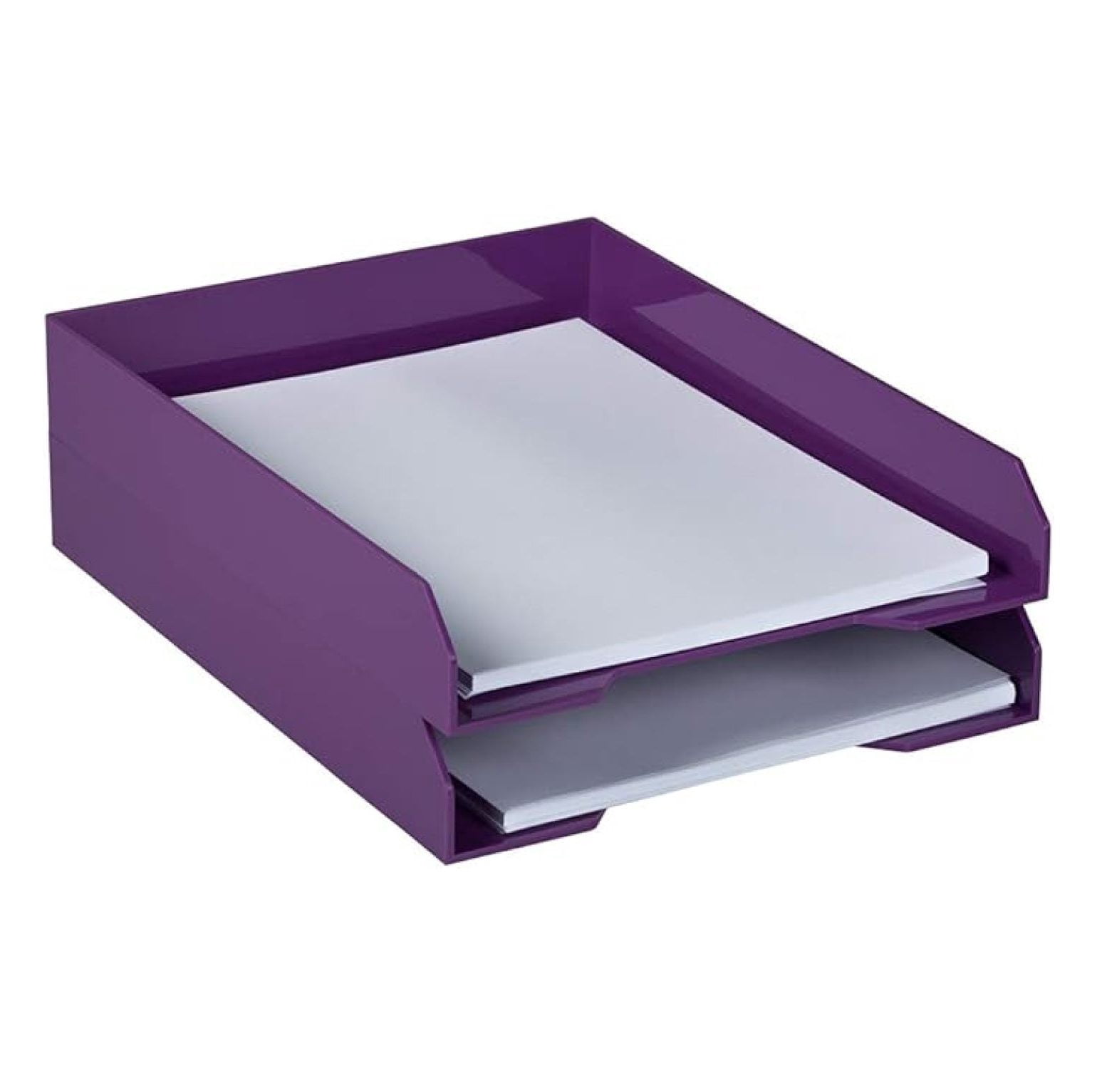 Stackable Paper Trays - - Desktop Document, Letter, & File Organizer ...
