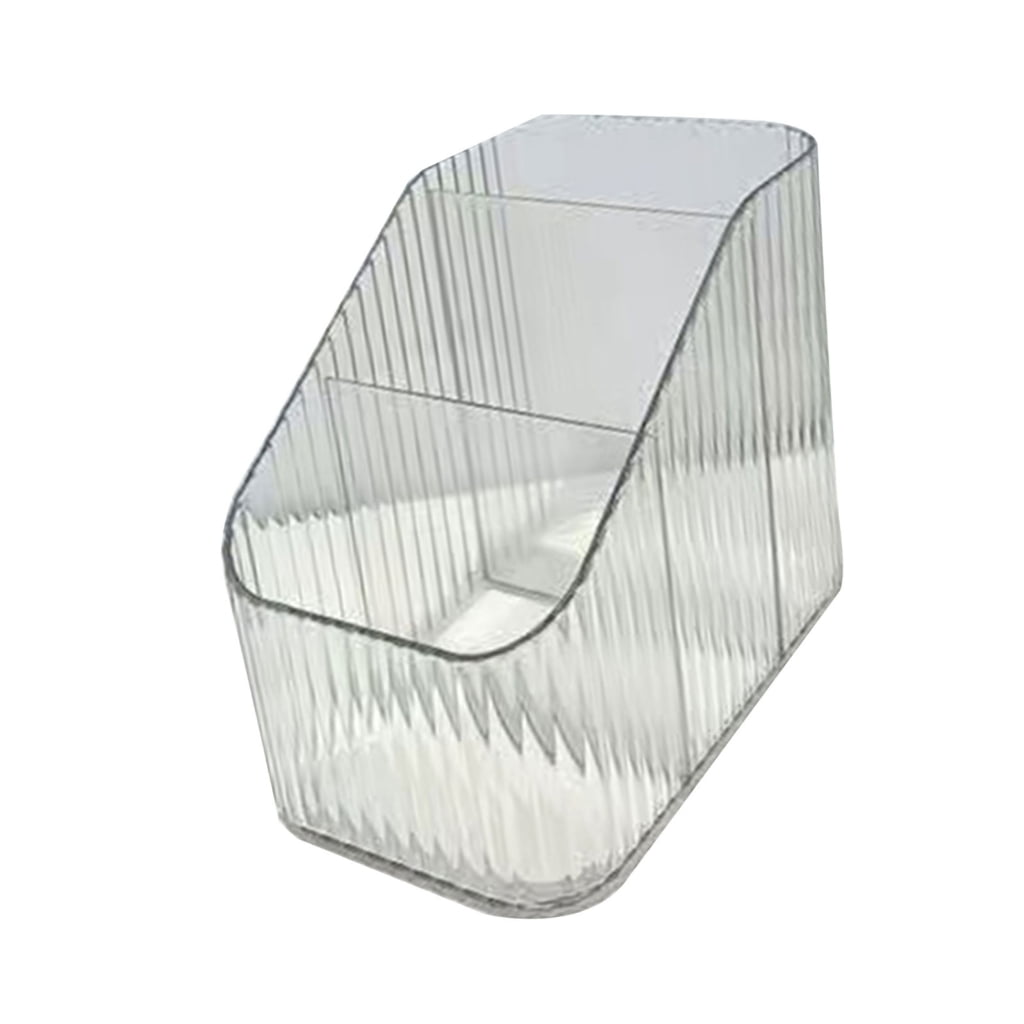 Stackable Pen Cup 3 Compartments Pencil Storage Box Desk Organizers ...