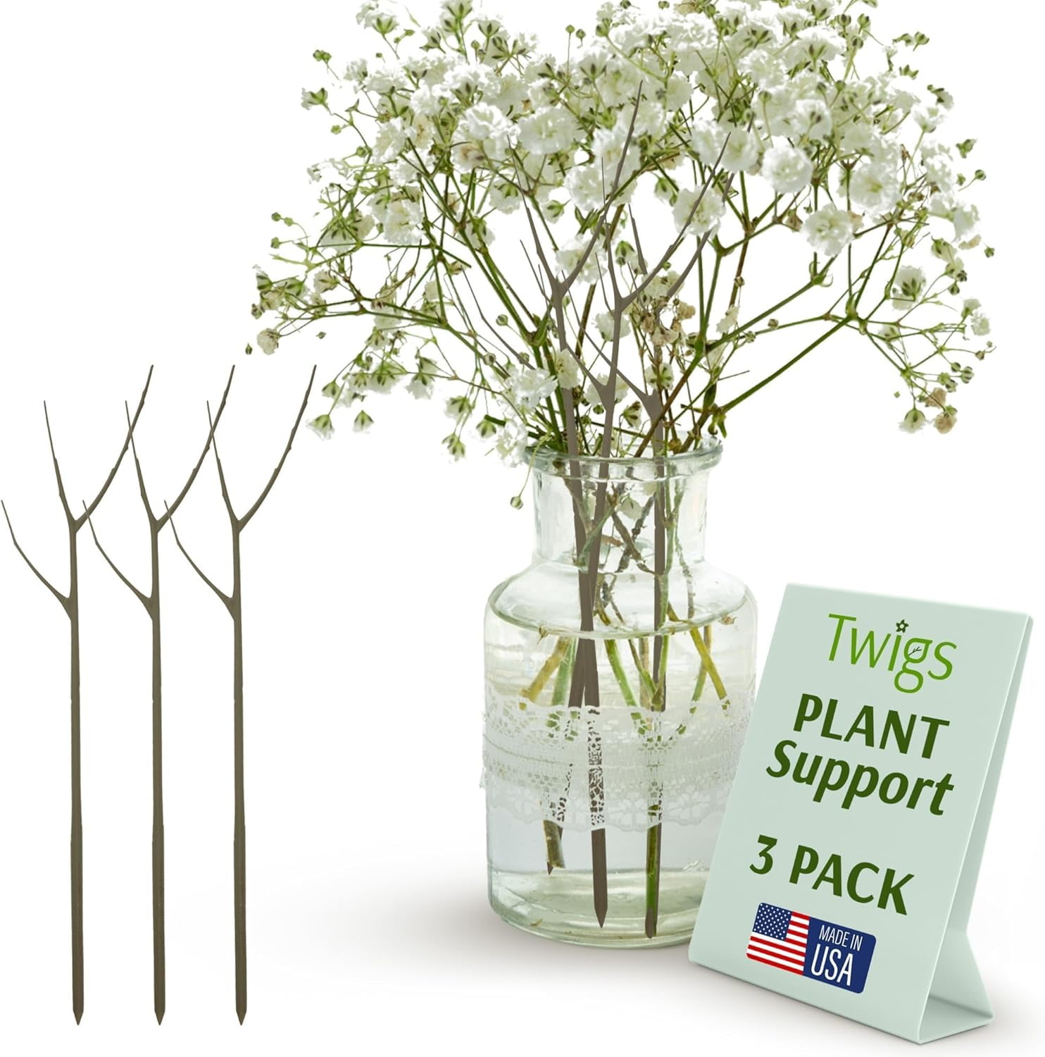 Stackable Plant Support Stakes, Stem Holder Structures for Indoor ...