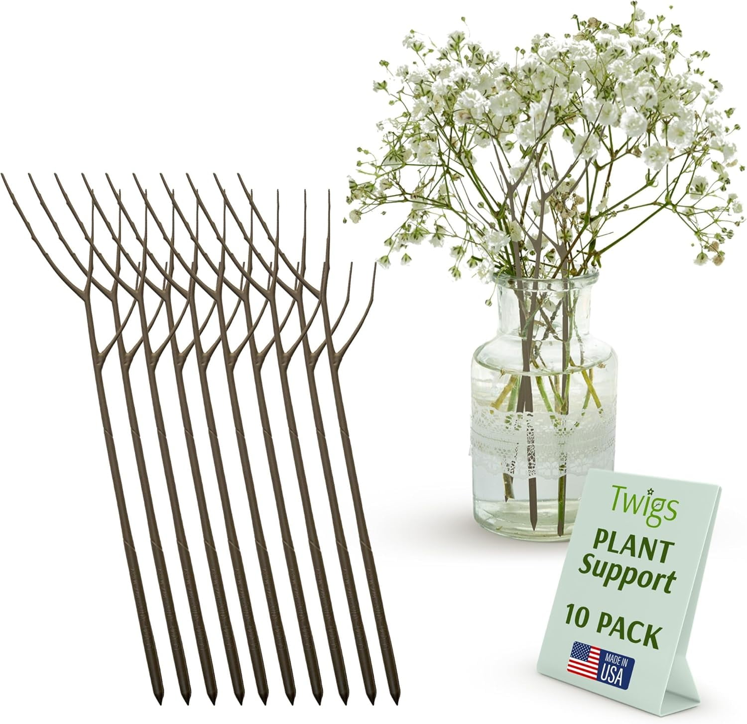 Stackable Plant Support Stakes, Stem Holder Structures for Indoor ...