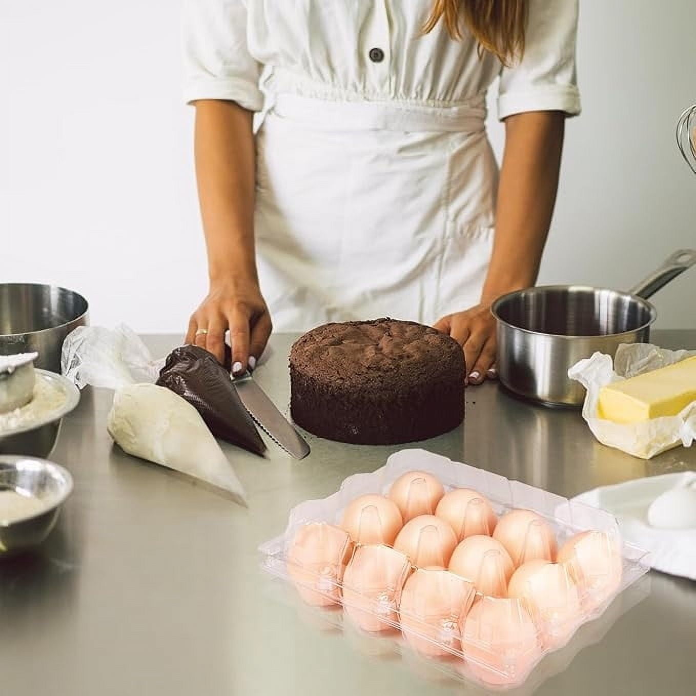 Stackable Plastic Carton Tray,12-Count Can Hold,Reusable Shipping ...