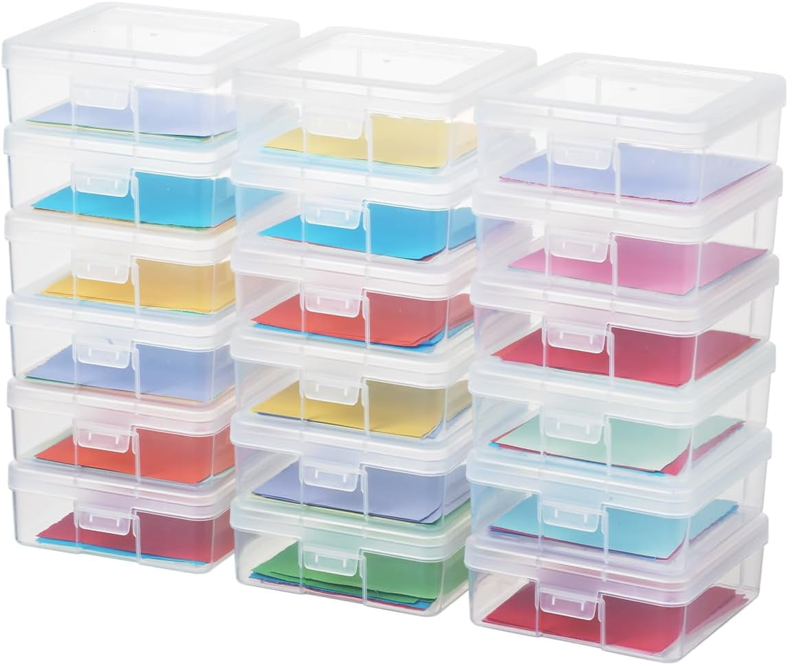 Stackable Plastic Clear Storage Box Containers with Latching Lid - Art ...