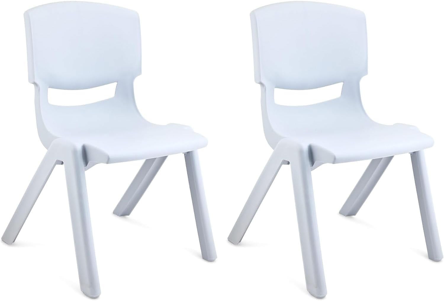 Stackable Plastic Kids Learning Chairs (2-Pack) 20.5x12.75X11 Inches ...