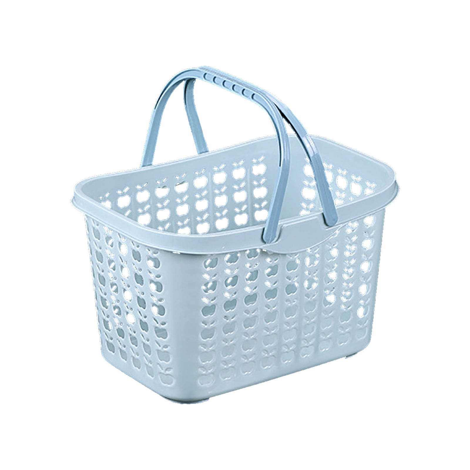 Stackable Plastic Shopping Baskets, Blue Basket, Large basket Easy-Grip ...