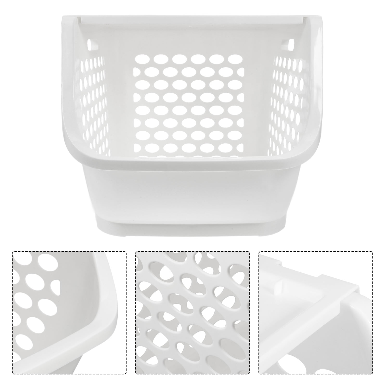Stackable Plastic Storage Bins Kitchen Counter Organizer Basket Space ...