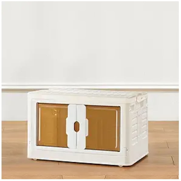 Stackable Plastic Storage Bins with Lids - 37QT Portable and Lockable ...