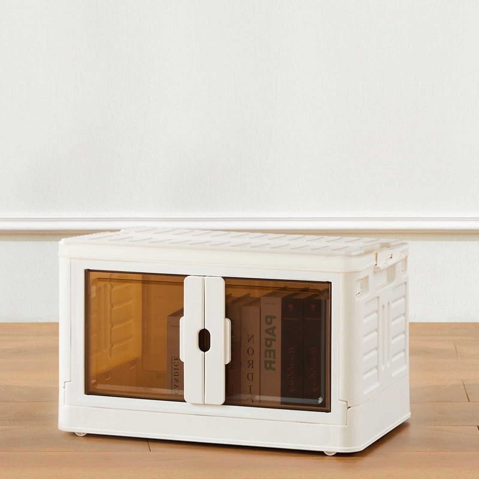 Stackable Plastic Storage Bins with Lids Foldable Storage Boxes with ...