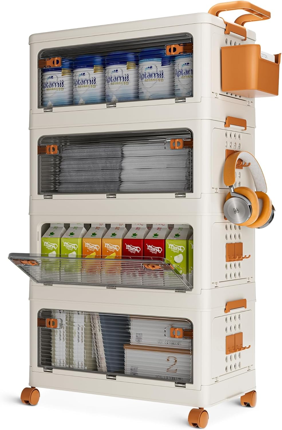 Stackable Plastic Storage Bins with Lips, 168 QT-4 Pack Plastic Storage ...