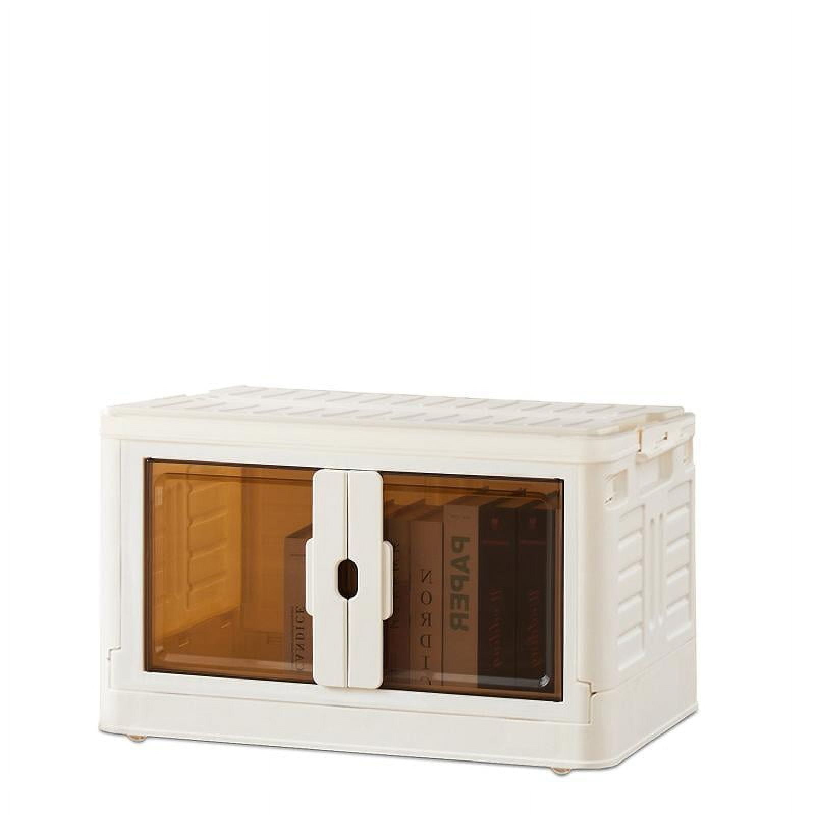 Stackable Plastic Storage Bins with Lids - Foldable Storage Boxes with ...