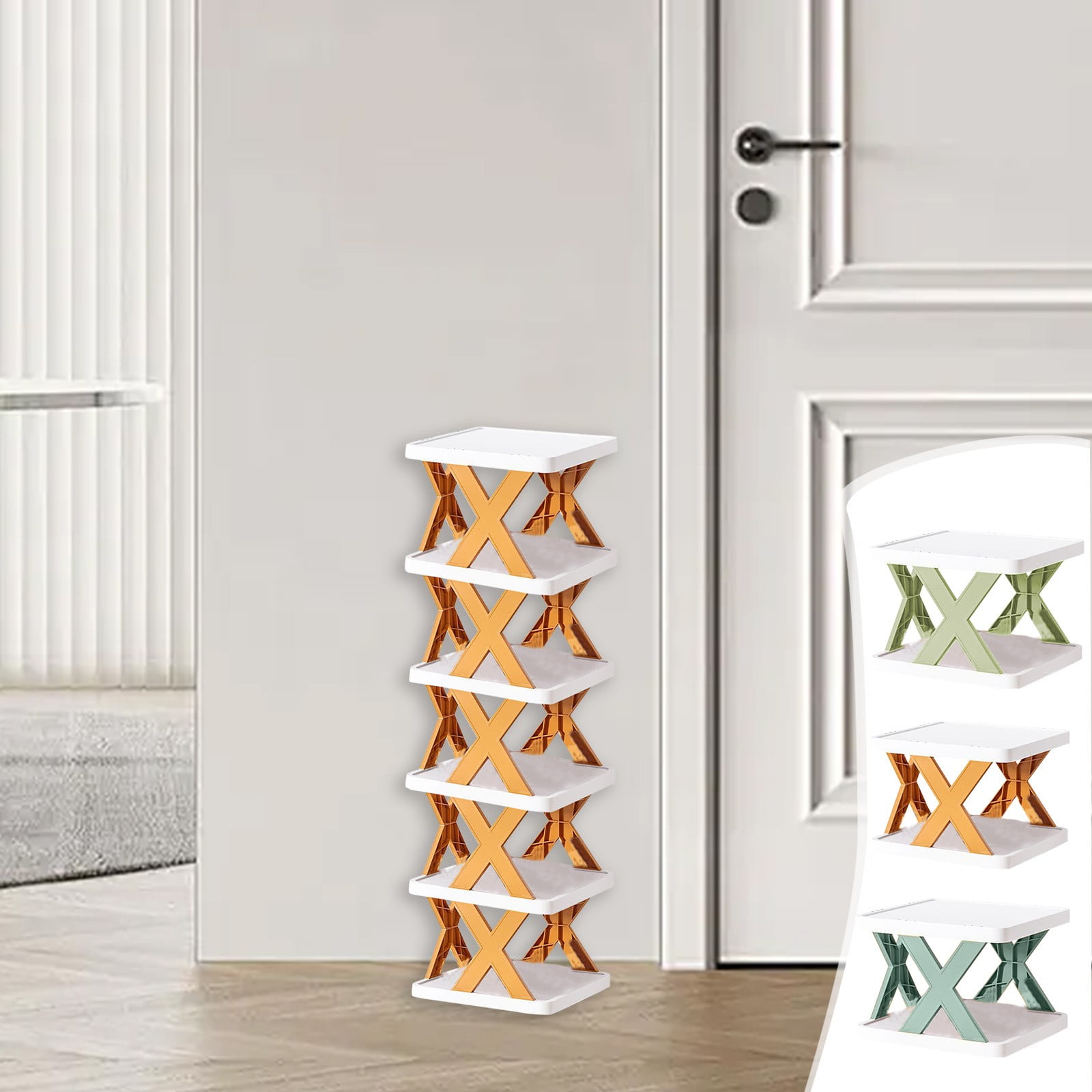 Stackable Plastic Storage Shelf, Multi-tier Design, Space-saving ...