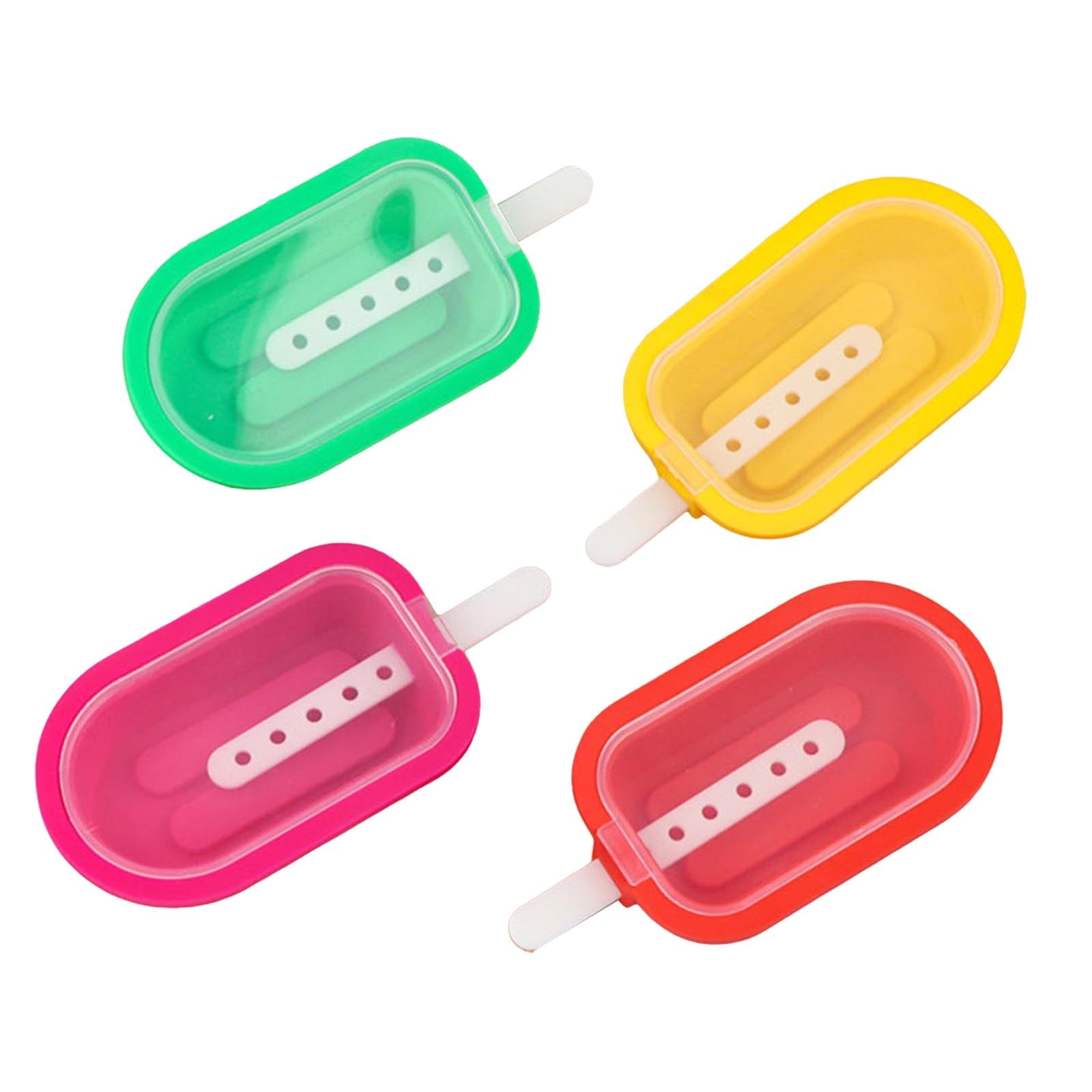 Stackable Popsicle Molds Sticks Lids Homemade Freezer Ice Pops Frozen ...