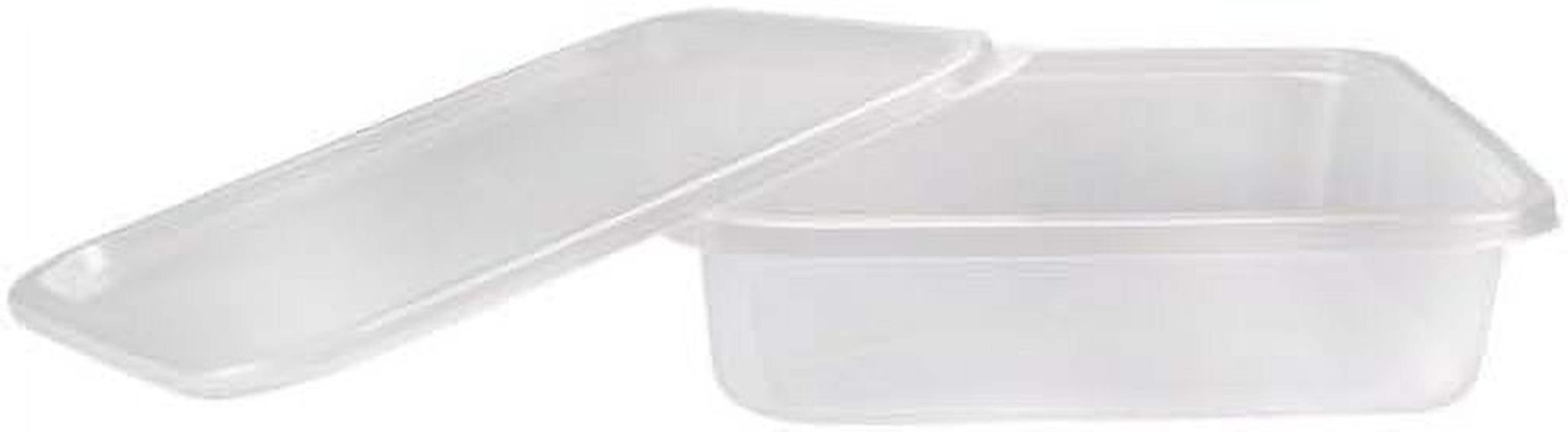 Stackable Premium Clear Plastic Containers with Lids - 80oz Pack of 2 ...