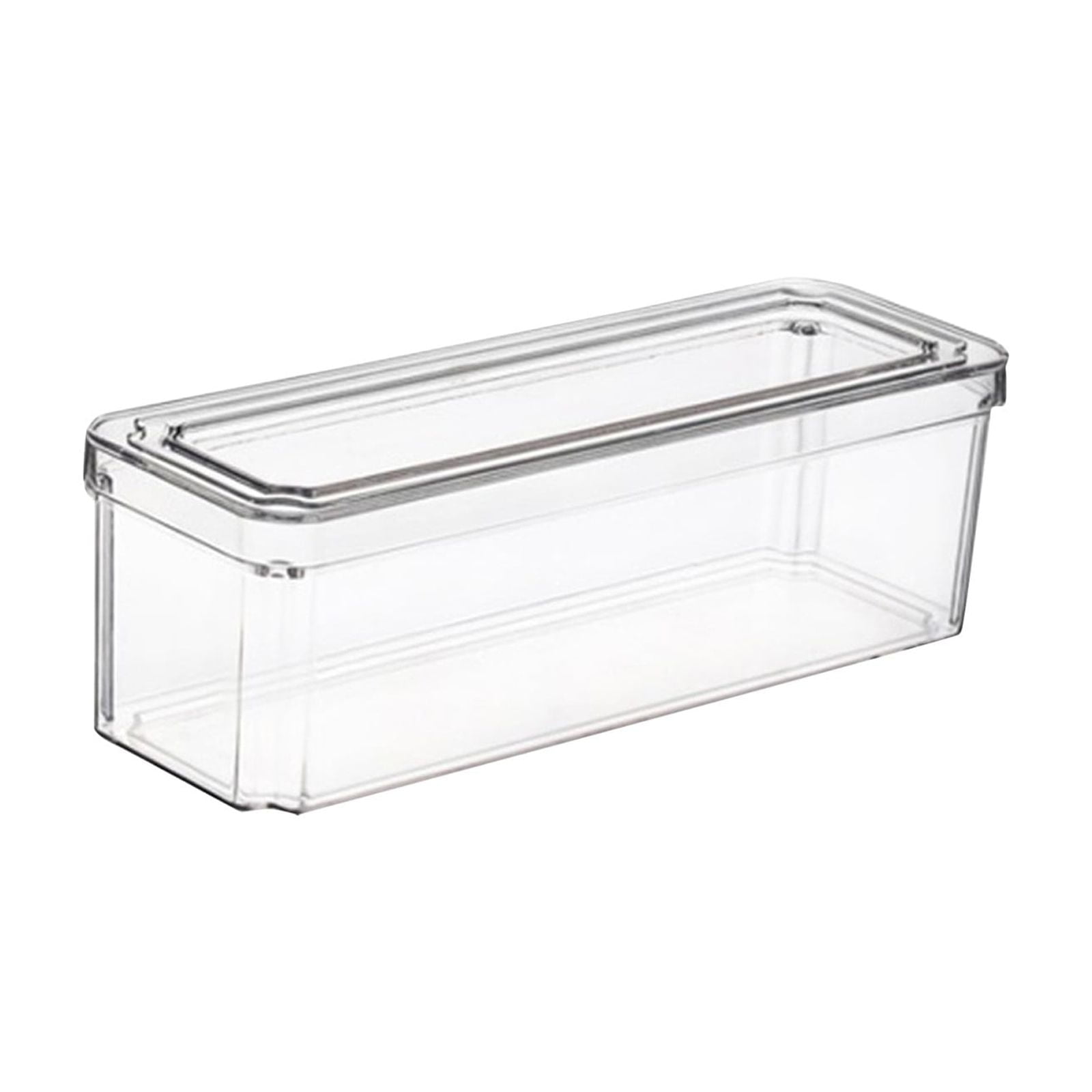 Stackable Refrigerator Storage Bins with Lids Clear Stackable Pull Out ...
