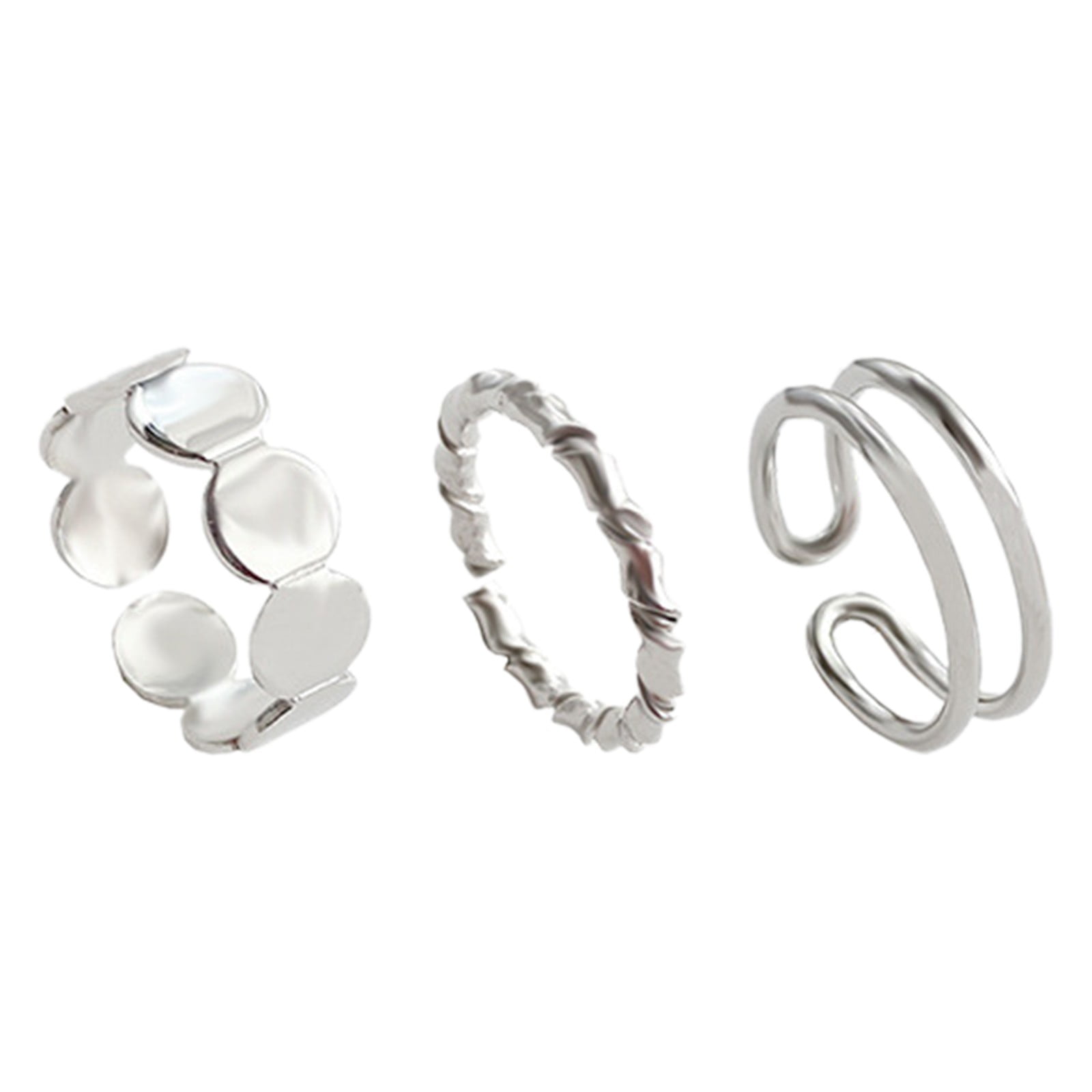 Stackable Rings For Women & Fashion Rings Set 3 PCS Gold & Sliver Ring ...